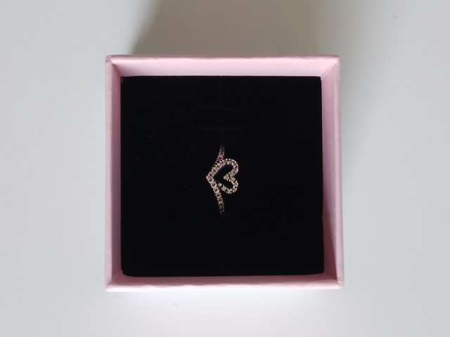 PANDORA Sparkling Wishbone Heart Shining Ring Size 56 (199302C01) for ...