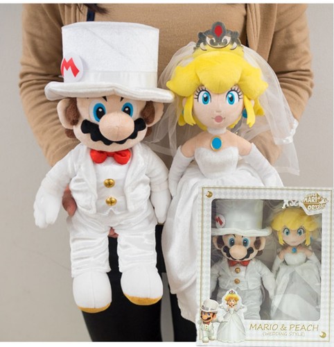 Super Mario Odyssey Plush toy Mario and Princess Peach Wedding Style ...
