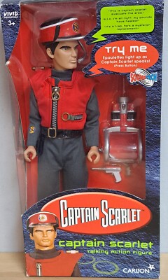 VIVID CARLTON CAPTAIN SCARLET TALKING ACTION FIGURE | eBay