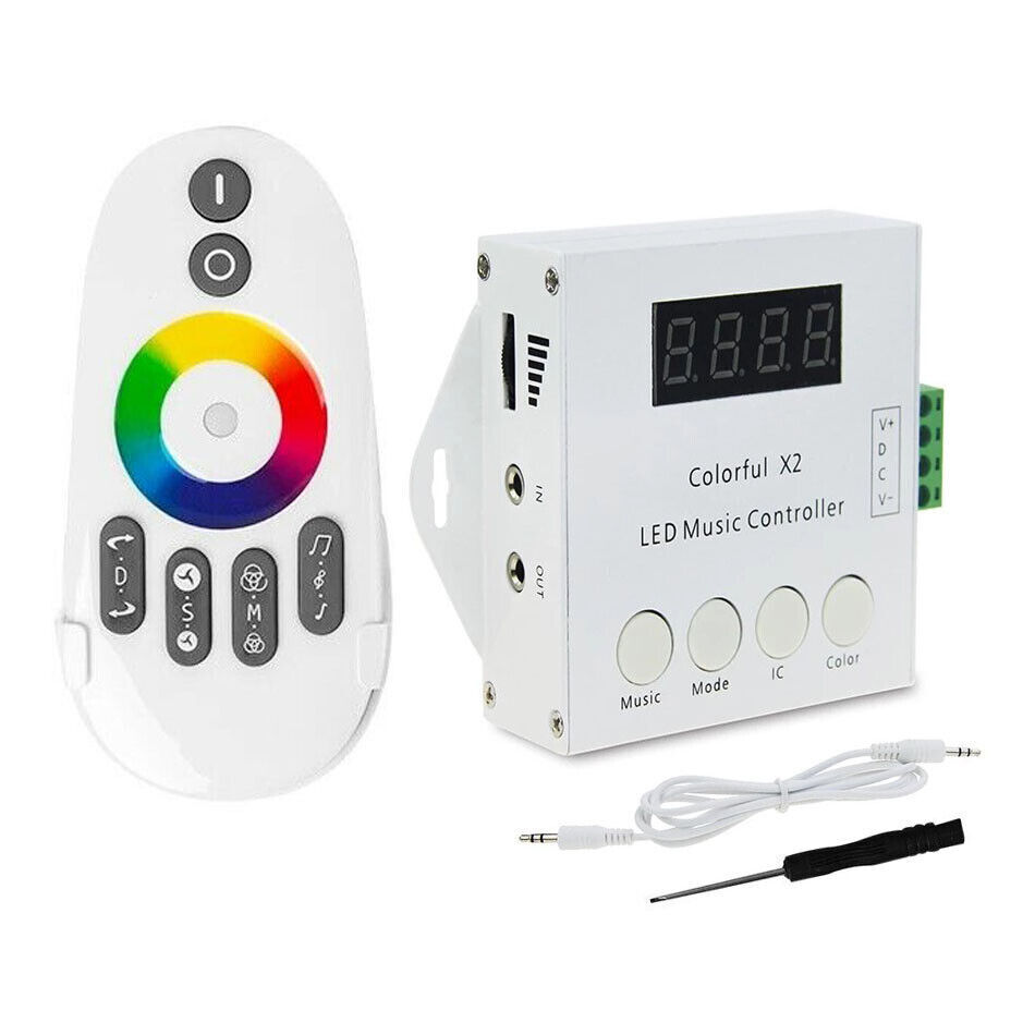 Music X2 Controller RF Touch Remote for WS2812B WS2811 LED Strip Max 1000 Pixels | eBay