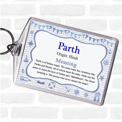 Parth Name Meaning Bag Tag Keychain Keyring Nautical | eBay