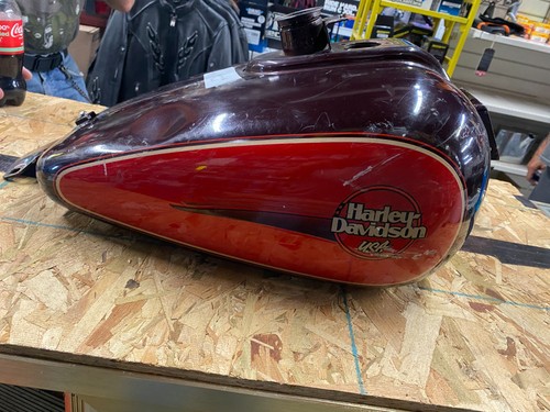 Genuine OEM Harley Davidson FXR Center Fill Red Gas Tank FXRT FXRS | eBay