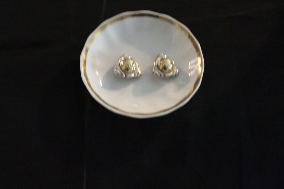 PBD Peter Brams Design Triangle Shape 14kt Yellow Gold and Sterling ...