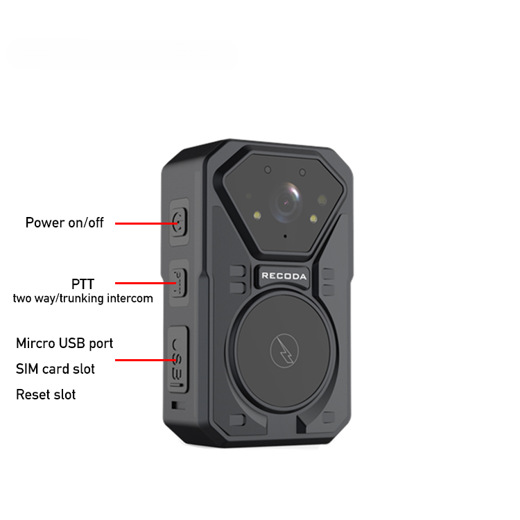 Android body worn Camera IR 4G GPS WIFI Body Worn Camera With Face ...