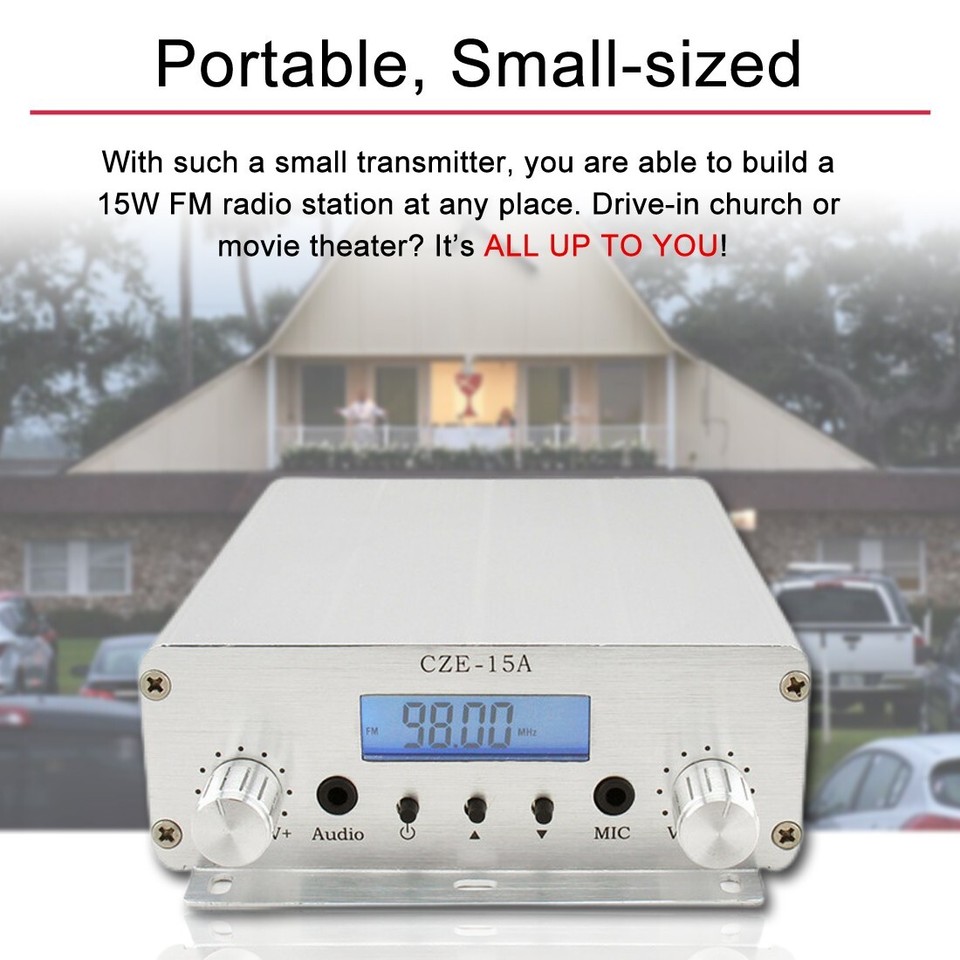 Fmuser 15W fcc certified part 15 Fm Transmitter for drive in movie Long ...