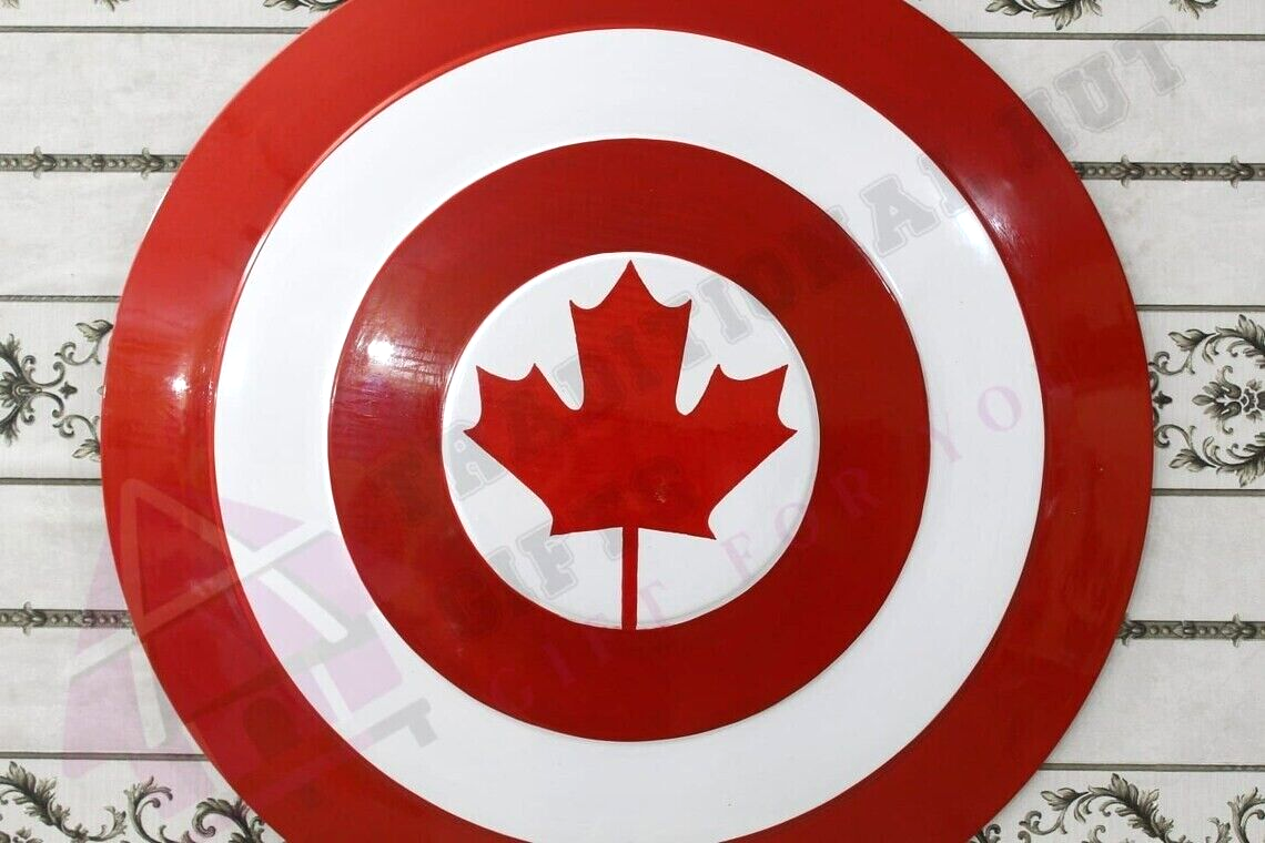 Captain Canada Metal Shield Replica Halloween Medieval Armor Cosplay ...