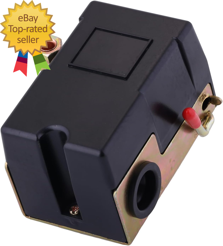 Air Compressor Pressure Switch 175 PSI Single Port 135-175 PSI Heavy ...