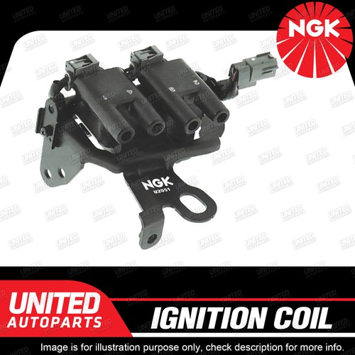 NGK Ignition Coil for Kia Cerato LD 2.0L 4Cyl DOHC MPFI 16V G4GC 101kW ...