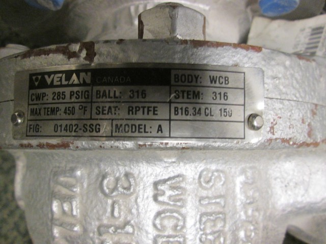 Velan 3" WCB Ball Valve F10-01402-SSGA Size 3"-150FP Surplus for sale online | eBay