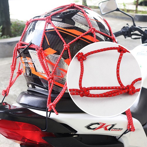 Motorcycle Helmet Mesh Net Night Reflective Stretch Rope Fuel Tank Mesh ...