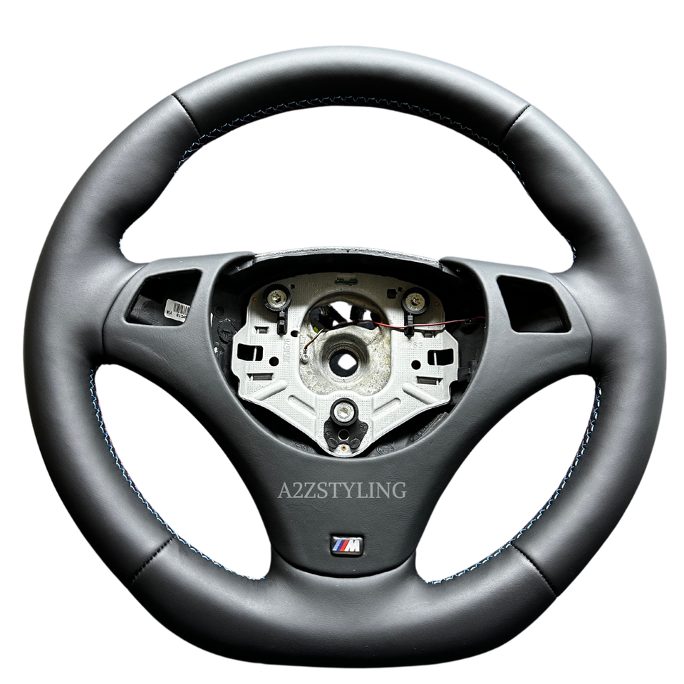 BMW E90 E91 E92 E93 E81 E82 E88 M SPORT FLAT BOTTOM NAPPA LEATHER STEERING WHEEL | eBay