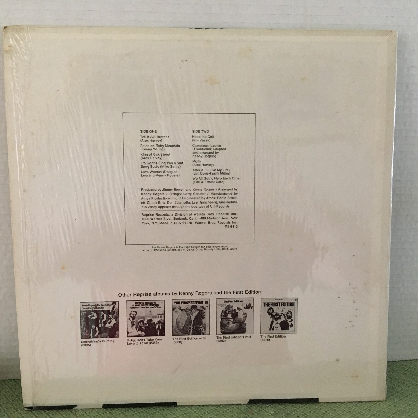 KENNY ROGERS AND THE FIRST EDITION LP TELL IT ALL BROTHER | eBay