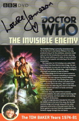 Doctor Who: The Invisible Enemy DVD Insert Signed by LOUISE JAMESON | eBay UK