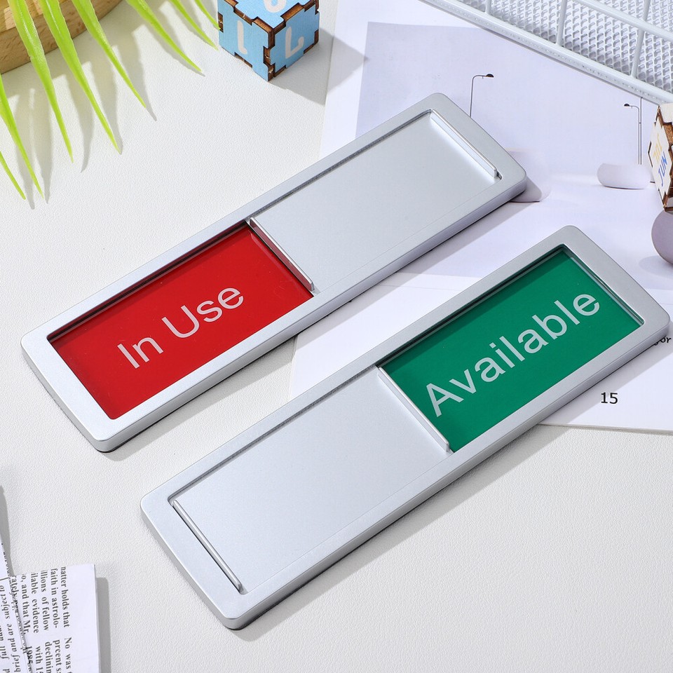 2 Pcs Available Or In Use Highly Visible Door Privacy Signs Occupied ...
