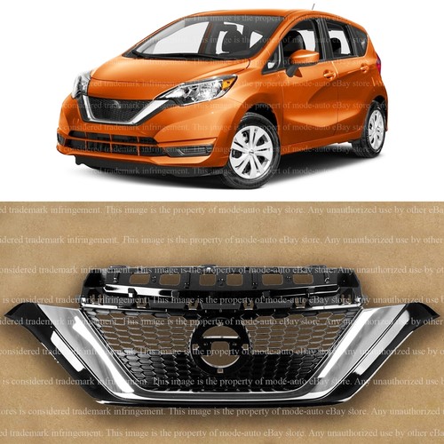 Front Upper Bumper Grille Assembly for 2017 2019 Nissan Versa Note ...