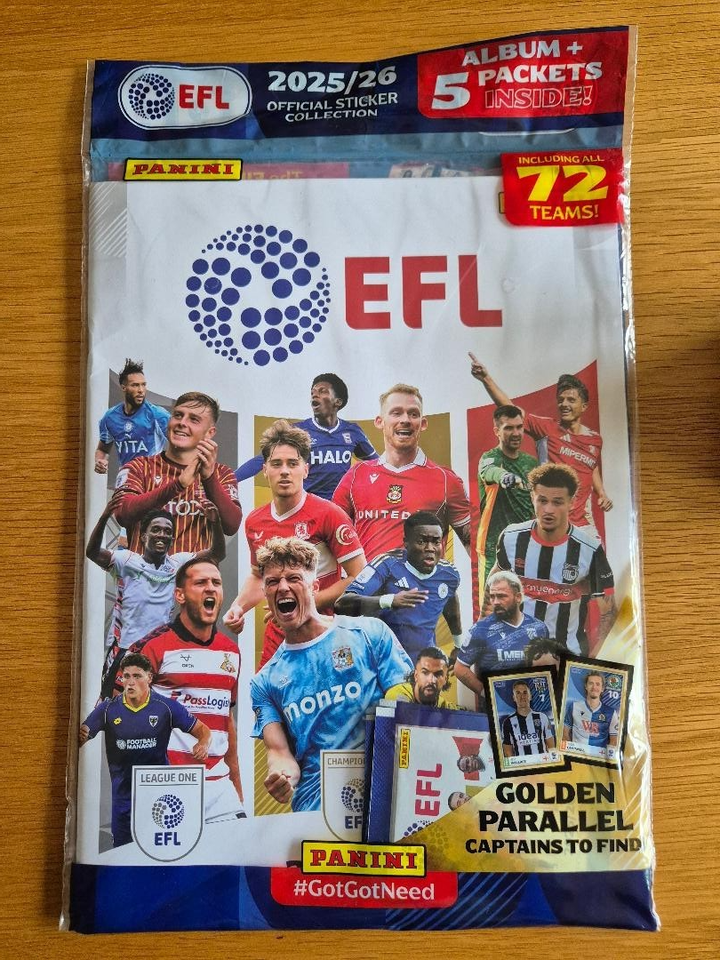 Full Sealed Box EFL Championship 25/26 Panini Stickers + Starter Album ...