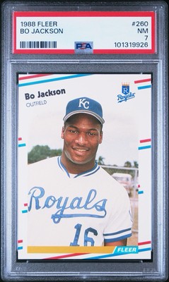 PSA 7 1988 Fleer Baseball BO JACKSON #260 Kansas City Royals | eBay