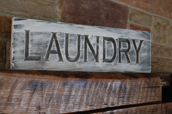 Rustic Laundry Sign / Carved Wooden Farmhouse Fixer Upper Style Décor ...