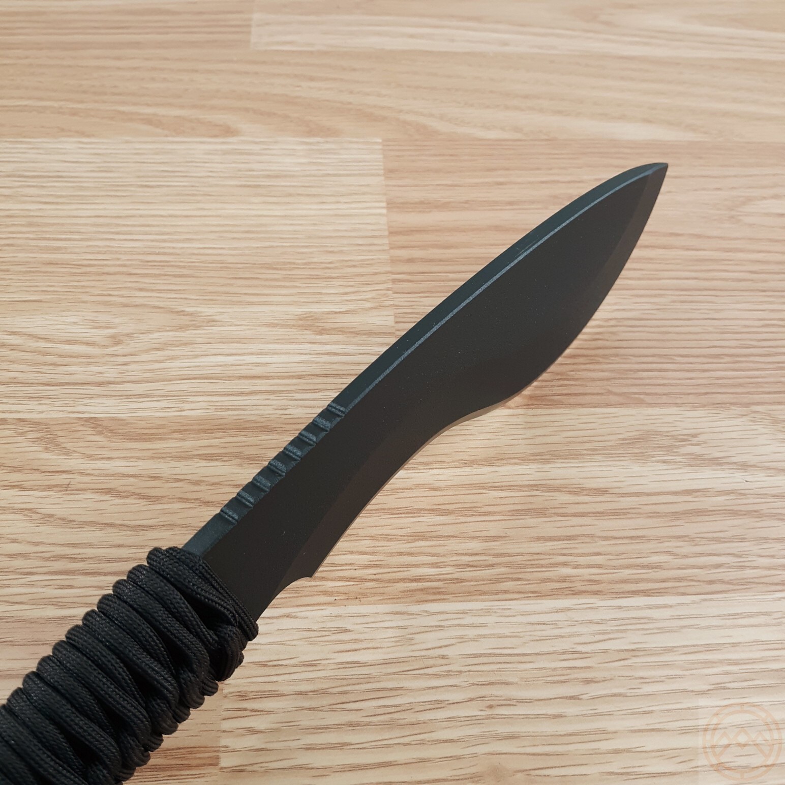 Linton Cutlery Machete 7.5" Stainless Steel Blade Black Cord Wrapped ...