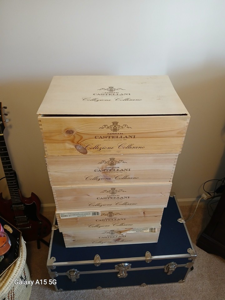 used wooden wine crates 5 crates in all. 20.00 apiece. They are in ...