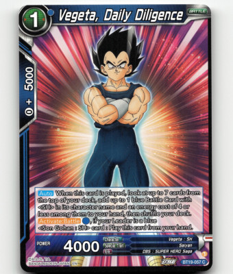 DBS CCG Vegeta, Daily Diligence Fighter's Ambition | eBay