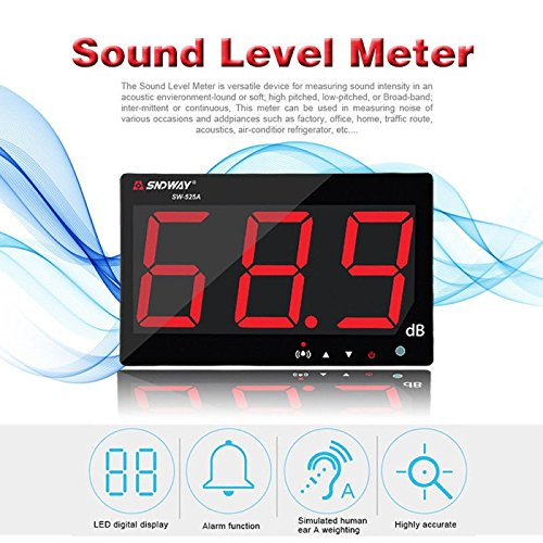 TestHelper 9.7'' Sound Level Meter Tester 30~130db 9.7'' Large Screen ...
