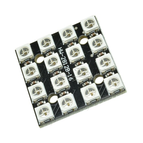 RGB 4x4 16Bit LED WS2812 5050RGB LED + Integrated Drivers For Arduino ...