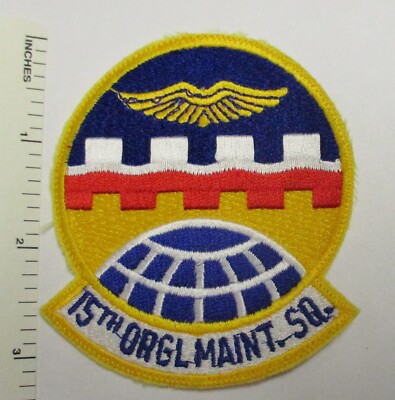US AIR FORCE 15th OMS ORGANIZATIONAL MAINTENANCE SQUADRON PATCH ...