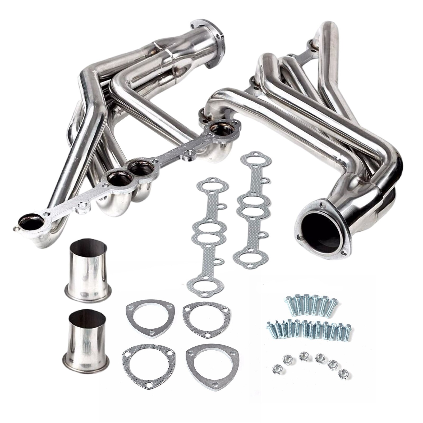 Stainless Manifold Headers Fit 64-74 Chevy 283/302/305/307/327/350/400 ...