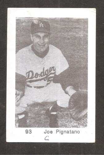Joe Pignatano 1960 Venezuelan Baseball Stickers #93 MK Dodgers Ultra ...