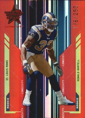 2005 Leaf Rookies and Stars Longevity Ruby Rams Card #122 Ronald ...