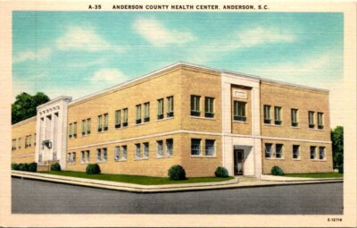 Linen Postcard Anderson County Health Center Hospital South Carolina SC ...