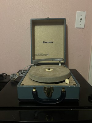 Vintage Firestone Travel Record Player Mod. 4V14 | eBay