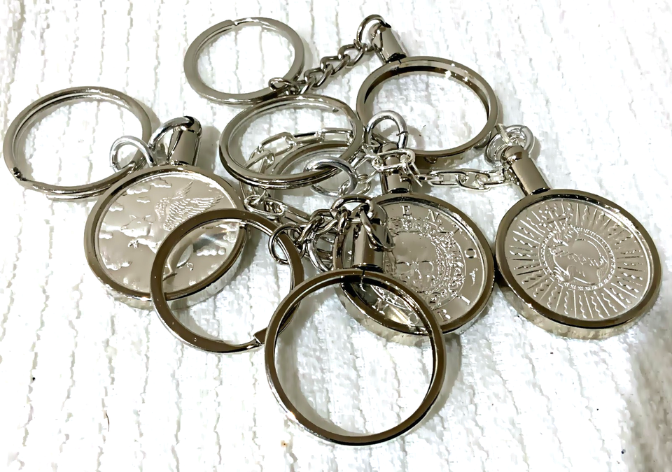 *SILVER* DIY 30MM Blank Keychain Bezel | eBay