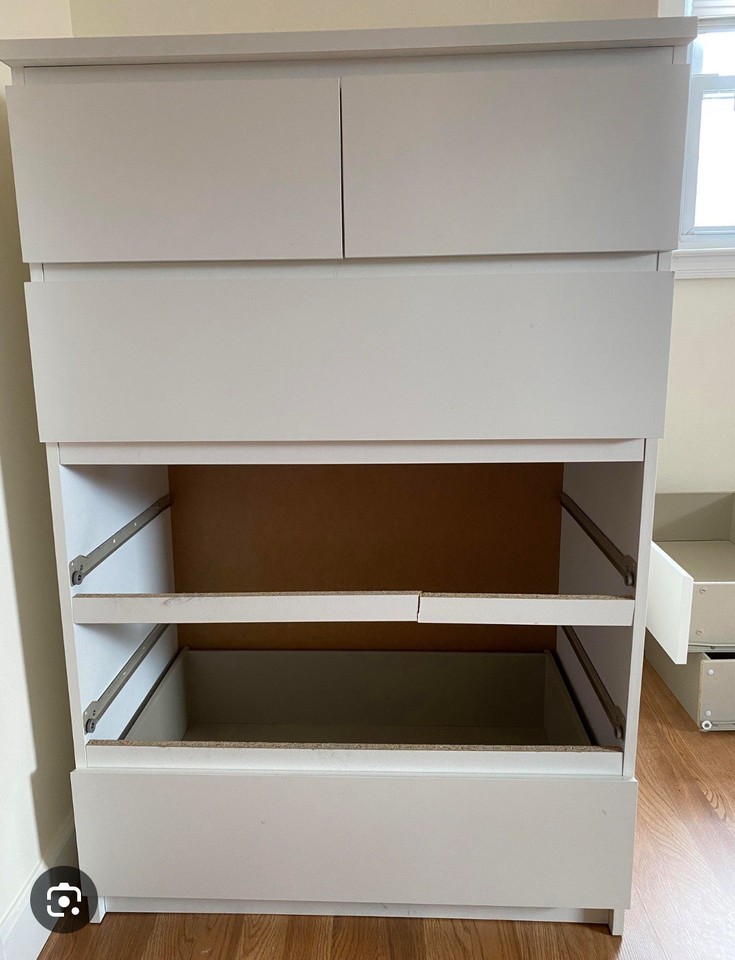 Replacement Front rail/divider/partition for IKEA Malm Chest of Drawers ...