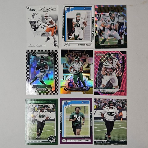 9x Jets Cards - Breece Hall Select Prizm + Isreal Checker + Purple ...