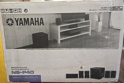 Yamaha 5.1 Surround Sound NS-P40 System, 5x Speakers, Passive Sub, NEW ...