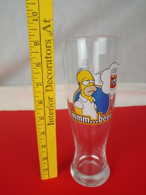 Sohm. Germany Homer Simpson Pilsner .5L Beer Glasses Duff Beer 9” Glass ...