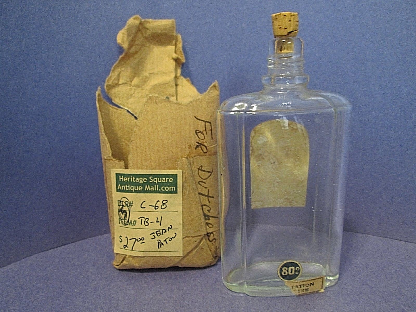 Colony Jean Patou Parfum Cologne 1936 Vintage Perfume Bottle Paper ...