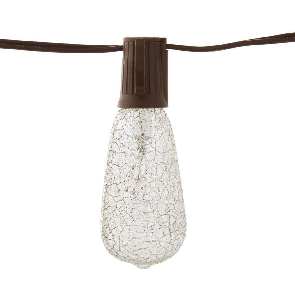 Hampton Bay Outdoor/Indoor 10 ft. Plug-In Incandescent ST40 Bulb String ...