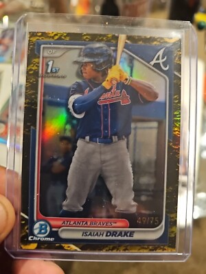 2024 Bowman Chrome 1st Bowman Yellow Lunar Refractor BCP-21 Isaiah ...