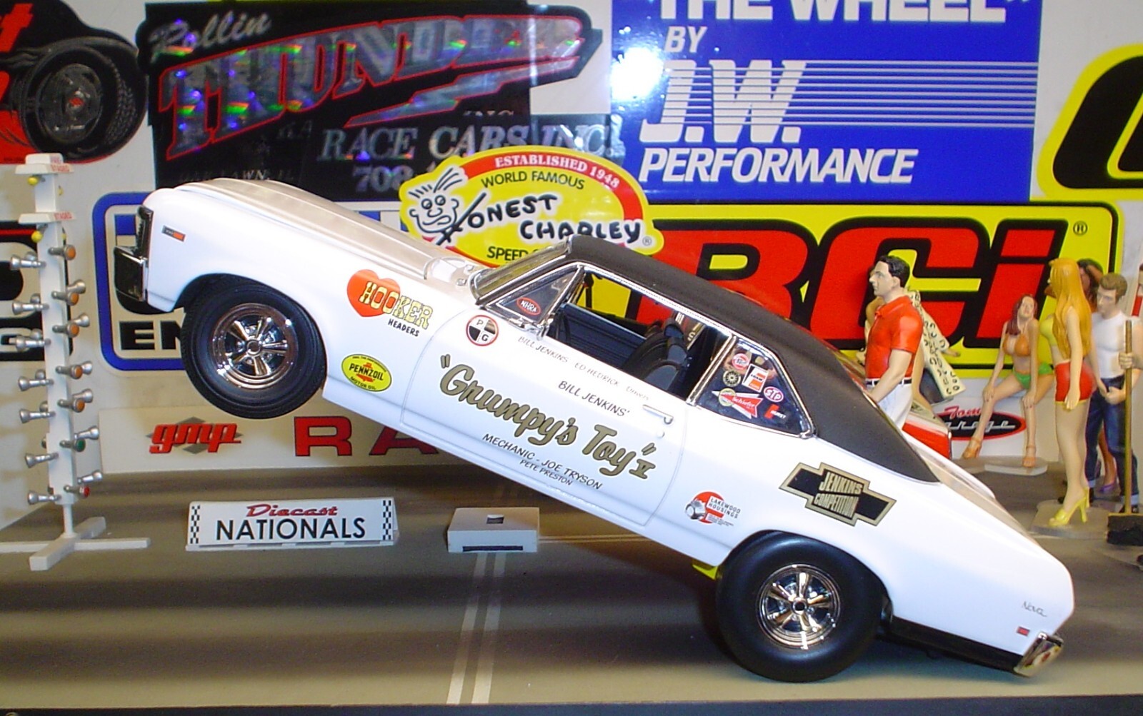 BILL JENKINS GRUMPYS TOY 1968 CHEVY NOVA SS NHRA DRAG STRIP LEGEND 1:18 ...