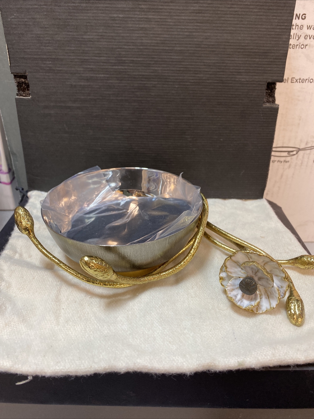 MICHAEL ARAM Anemone Wine Coaster & Stopper Set NEW | eBay