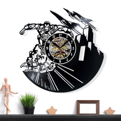Iron Man Wall Clock - Retro Decor - Unique Home Accent - Perfect Gift ...
