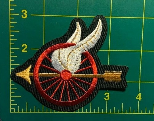 winged wheel patch arrow winged wheel patch biker jacket patch ...
