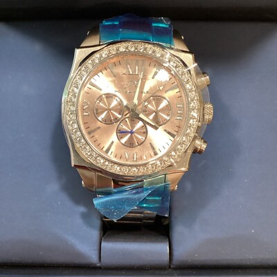 PORSAMO BLEU Milan Swarovski Crystal Luxury Chronograph Swiss Quartz ...