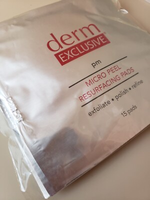 DERM EXCLUSIVE PM MicroPeel Resurfacing Pads 1 Pk/15 Pads New Sealed | eBay