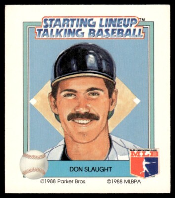 1988 STARTING LINEUP TALKING BASEBALL DON SLAUGHT TEXAS RANGERS #12 ...