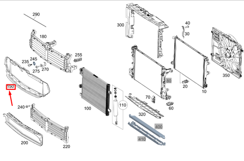 NEW MERCEDES-BENZ GLB X247 UPPER AIR DUCT SEGMENT A2478852700 | eBay