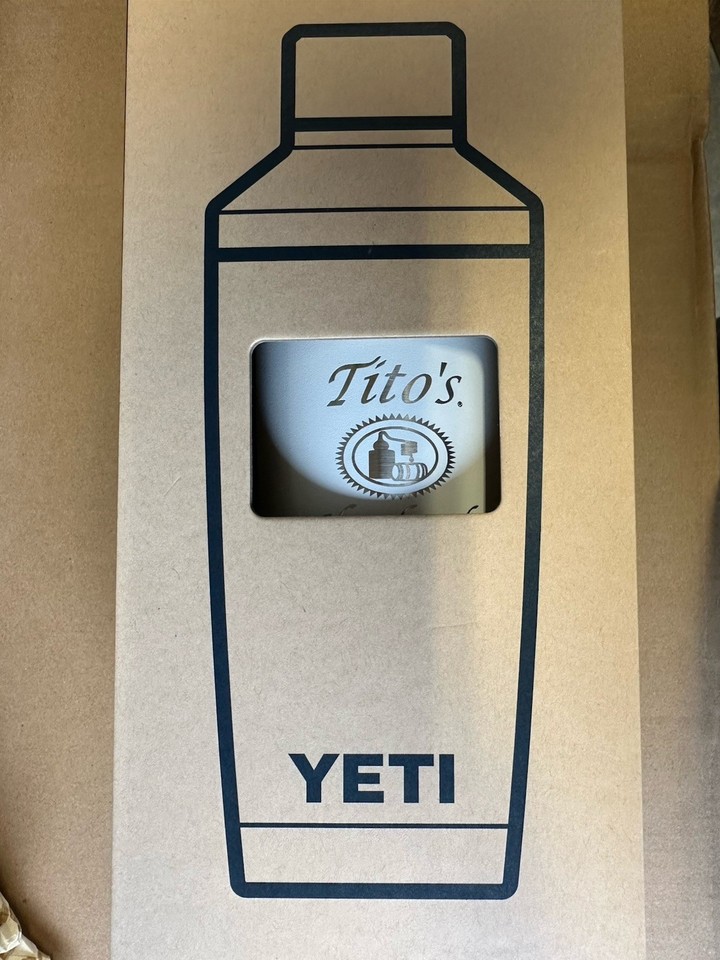 Tito’s Vodka YETI Rambler 20oz White Cocktail Shaker Stainless Steel ...